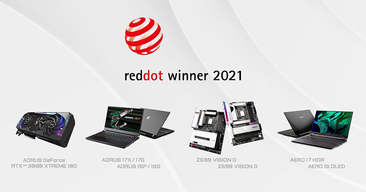 GIGABYTE Wins Big at Red Dot Design Awards 2021 | News - GIGABYTE Global