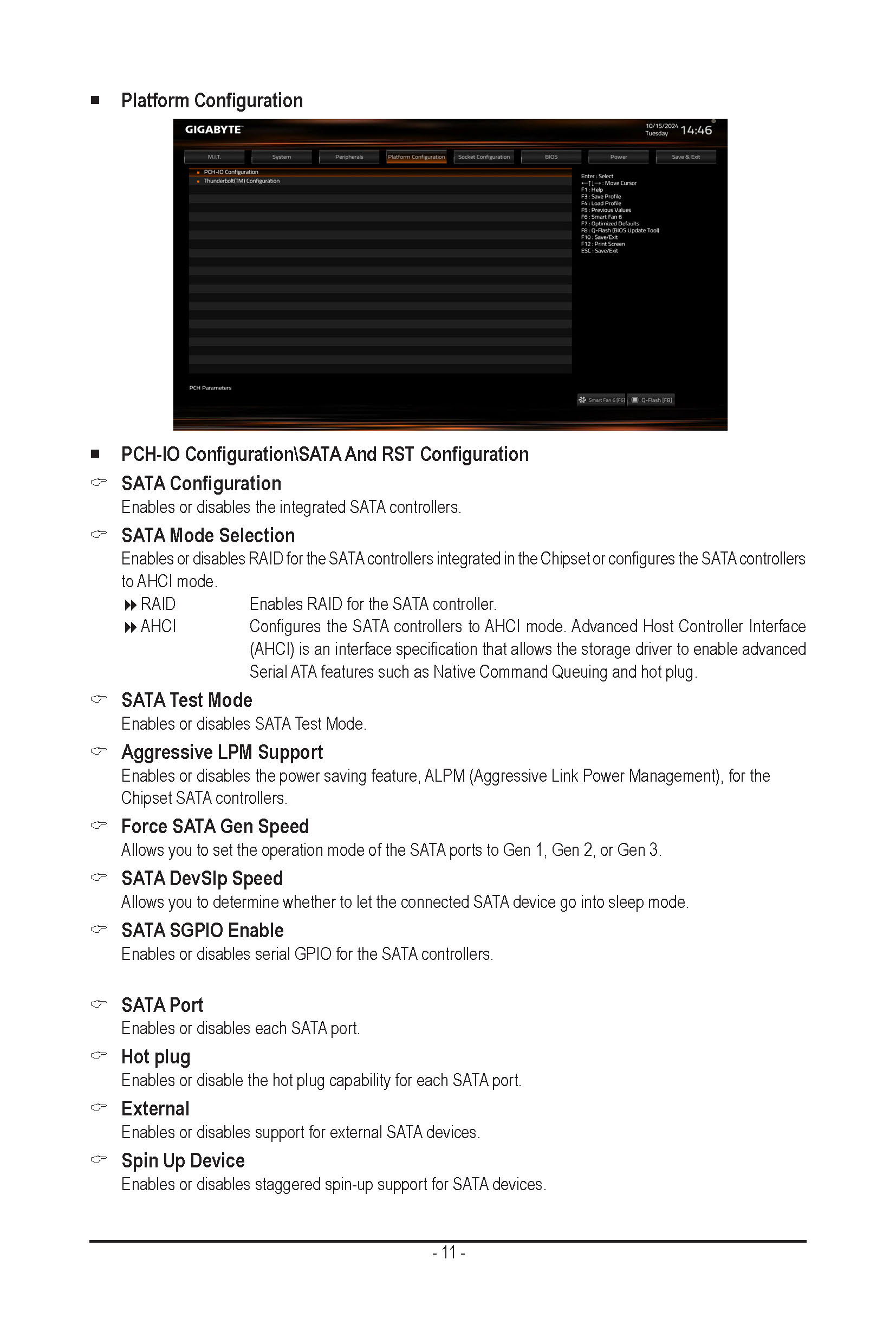 GIGABYTE Intel W790 BIOS Setup
