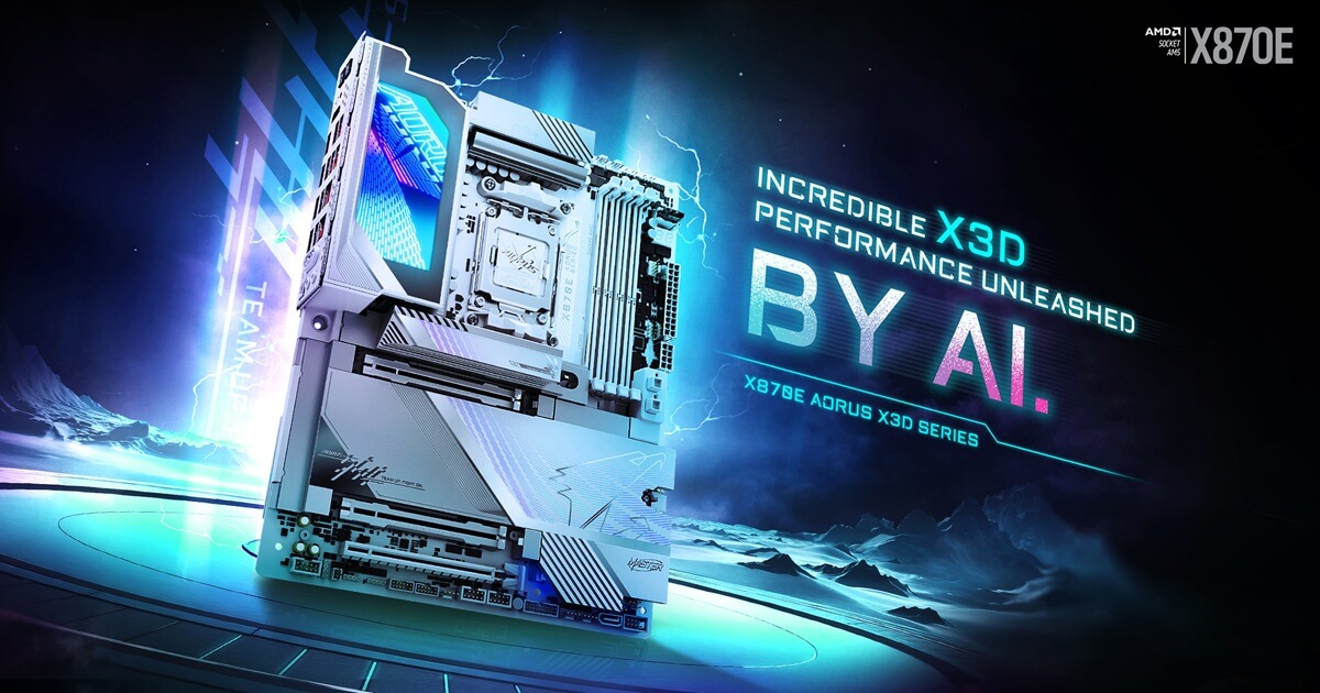 GIGABYTE AORUS X870E / X870 X3D マザーボード新製品発売 | ニュース - GIGABYTE Japan