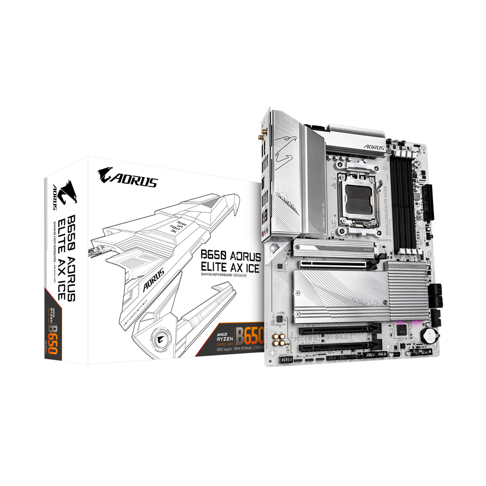 B650 AORUS ELITE AX ICE - Kluczowe cechy | Płyty główne GIGABYTE B650 AORUS ELITE AX ICE - Kluczowe cechy | Płyty główne GIGABYTE