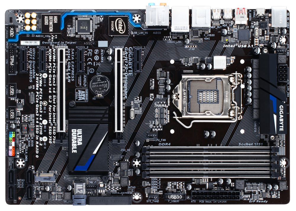 GA-H170-Designare (Rev. 1.0) - Kluczowe cechy | Płyty główne GIGABYTE