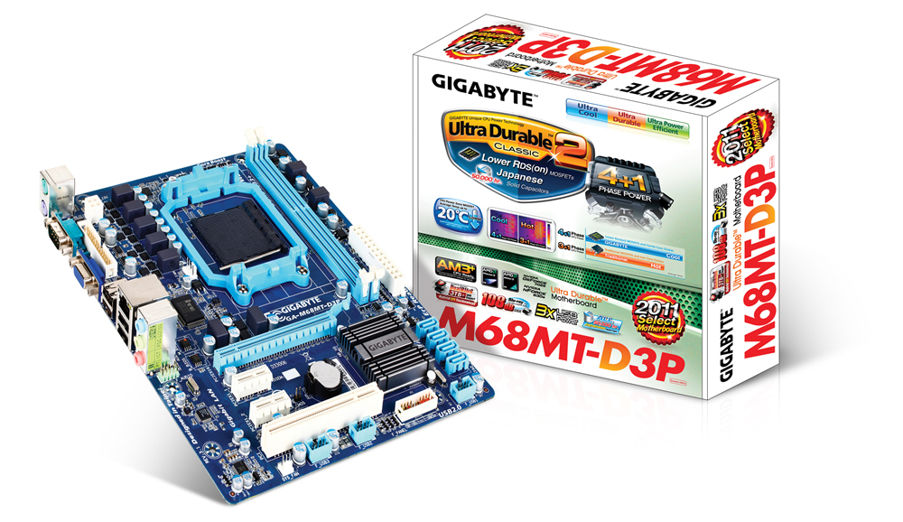 GA-M68MT-D3P (Rev. 3.1) - Kluczowe cechy | Płyty główne GIGABYTE