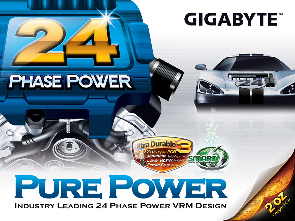 GIGABYTE 24 Phase Power motherboards