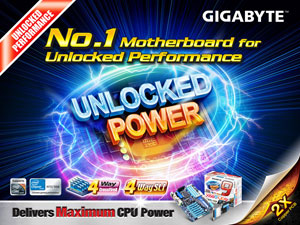GIGABYTE Unlocked Power Motherboards